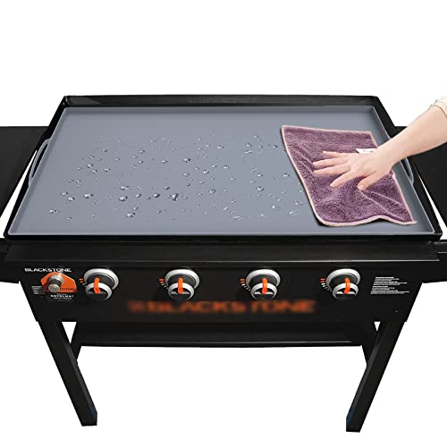 Griddle Silicone Protective Mat Cover for Blackstone 17"22"28"36"Pro, JOOKKI Griddle Grill Mat Heavy Duty Waterproof Griddle Protect Your Grill .(28”Pro, Grey)