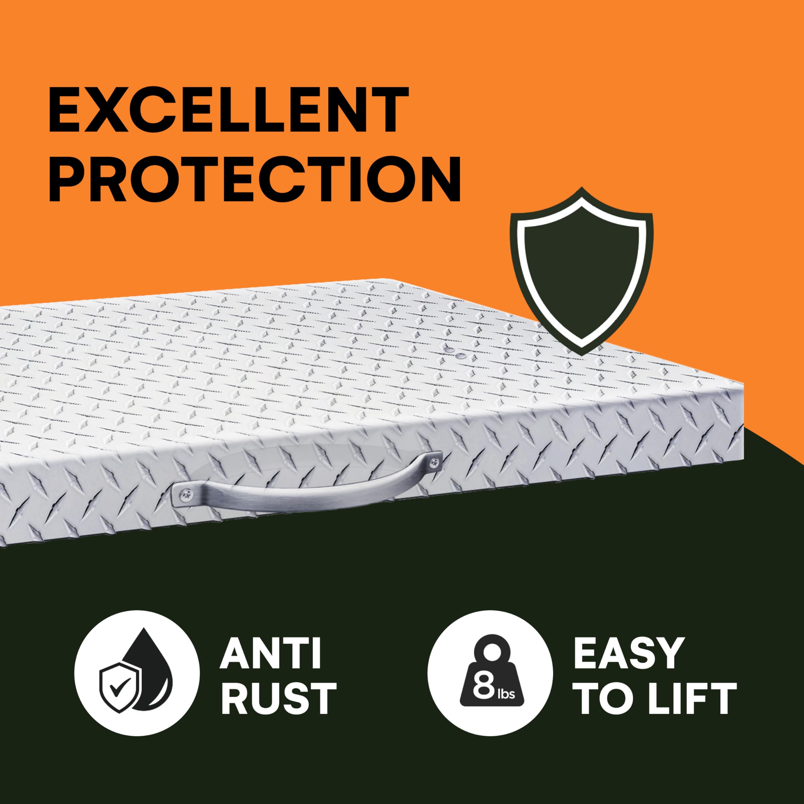 flybold Griddle Cover Works for Blackstone Flat Top Hard Lid with Waterproof Aluminum Diamond Plate Stainless Steel Handle for Outdoor 28 inch BBQ Hood Accessories