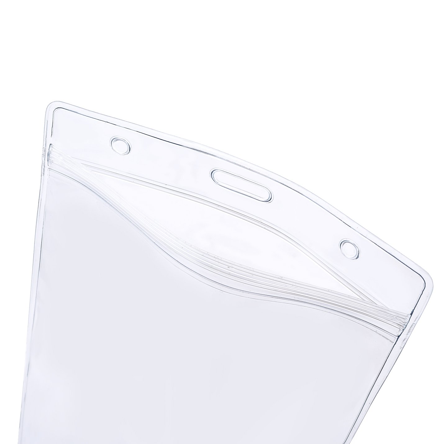 24PCS Transparent Extra Large 6x4" Badge Holders for Passport ID,Cash,Plane Ticket, Receipts,Credit Card, etc