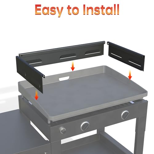 Wind Screen for Blackstone 17 Inch Griddle,Waterproof Wind Guards Blackstone Griddle Accessories,Compatible with Rear Grease Cup, Hood and Side Shelf
