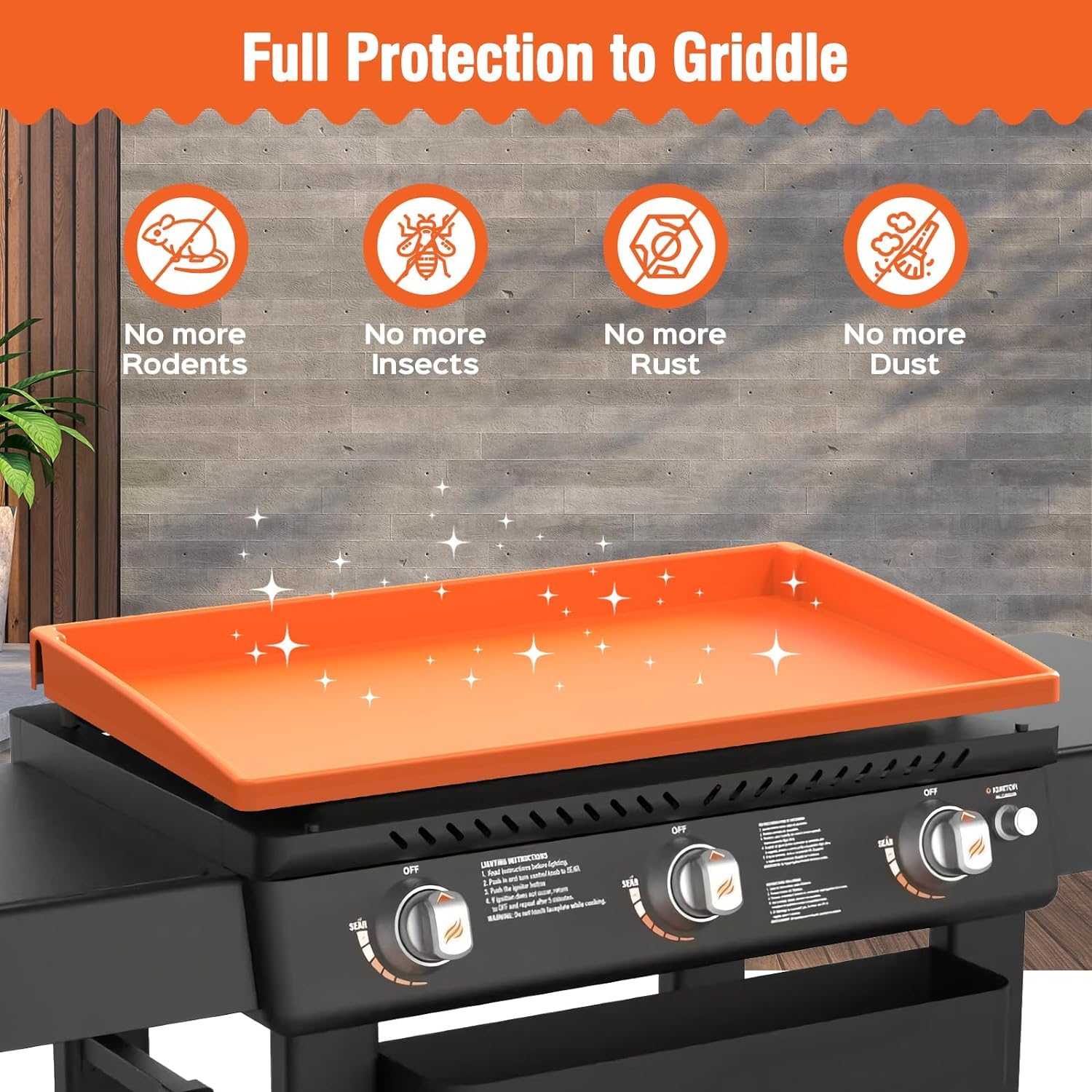 ERABAY Griddle,Heavy Duty Food Grade Silicone Griddle Cover,【Upgraded Full-Edge】 Grill Pads and Floor mats Protective BBQ Grill for Blackstone Protector