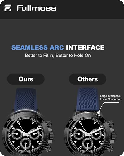 Fullmosa 22mm Silicone Watch Bands No Gaps Compatible for Samsung Galaxy Watch 46mm/Gear S3 Classic/Frontier, Galaxy Watch 3 45mm,(Blue)