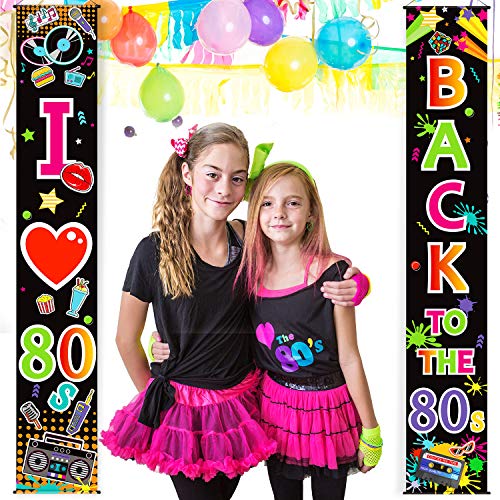 80s Party Decorations 80s Scene Setters Birthday Banner Backdrop I Love 80s Door Sign 1980s Theme Party Supplies