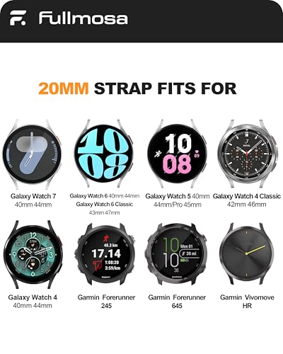 Fullmosa 22mm Silicone Watch Bands No Gaps Compatible for Samsung Galaxy Watch 46mm/Gear S3 Classic/Frontier, Galaxy Watch 3 45mm,(Blue)