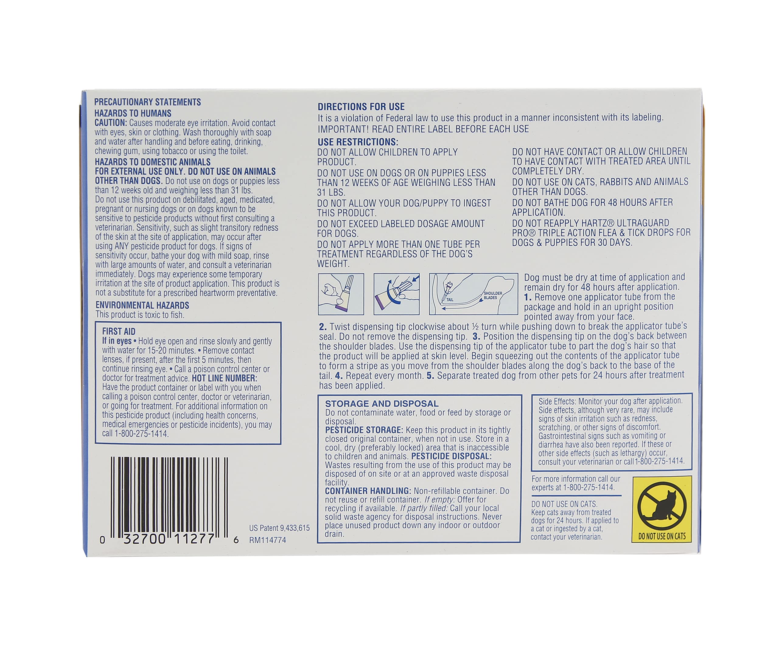 Hartz UltraGuard Pro Topical Flea & Tick Prevention for Dogs and Puppies, 31-60 lbs 6 Monthly Treatments