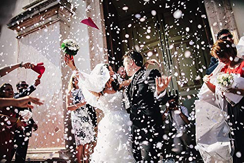 Silver Confetti 1 inch Table Confetti Glitter 5000 pcs for Wedding Party Decoration or Filled Balloons