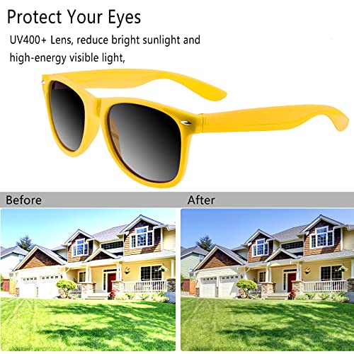 TUPARKA 12 Pack Sunglasses in Bulk School Party Goody Bag Fillers for Birthday Party Beach Pool Party, Yellow