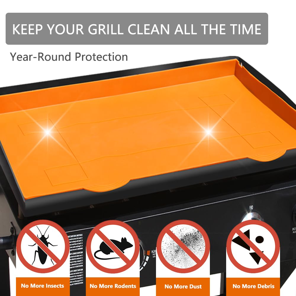 28" Food Grade Silicone Griddle Mat for Blackstone Accessories, Heavy Duty 2.2 LB Grill Mat, Reusable Griddle Cover for Blackstone Protect Your Griddle from Insects Rust (NOT for Pro & XL Series)