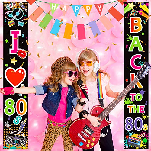 80s Party Decorations 80s Scene Setters Birthday Banner Backdrop I Love 80s Door Sign 1980s Theme Party Supplies