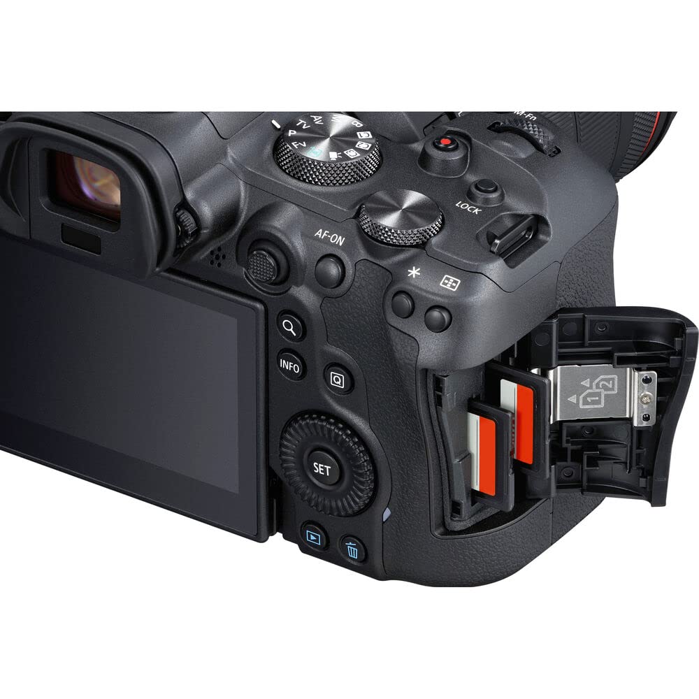 Canon EOS R6 Mirrorless Digital Camera (Body Only) (4082C002), Canon RF 24-70mm Lens, 64GB Memory Card, Case, Corel Photo Software, LPE6 Battery, External Charger, Card Reader + More (Renewed)