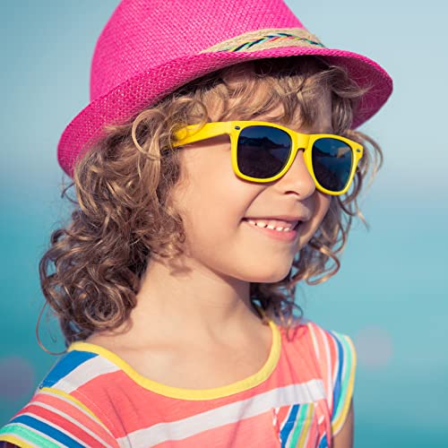 TUPARKA 12 Pack Sunglasses in Bulk School Party Goody Bag Fillers for Birthday Party Beach Pool Party, Yellow