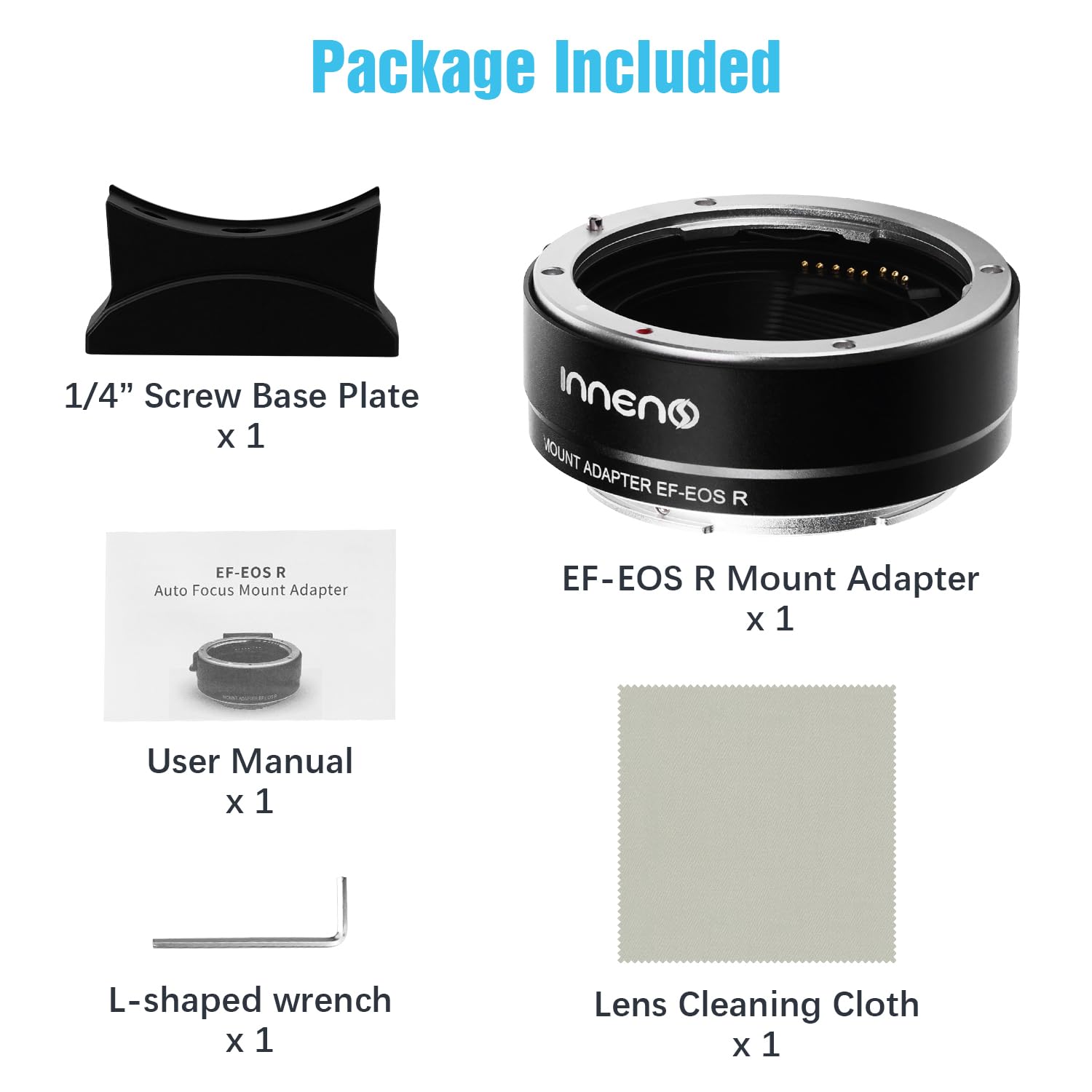 Donwell EF to EOS R Mount Adapter,Auto-Focus EF/EF-S Lens to RF Mount Converter Ring with Removable Tripod Mount Compatible for Canon EOS R RP R5 R6 R7 R10 R50 Series Mirrorless Digital Cameras