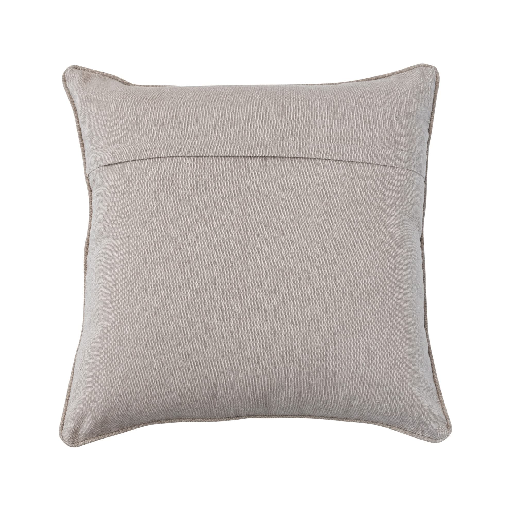Creative Co-Op Linen and Cotton Pillow Cover with Botanical Print, Natural and Black