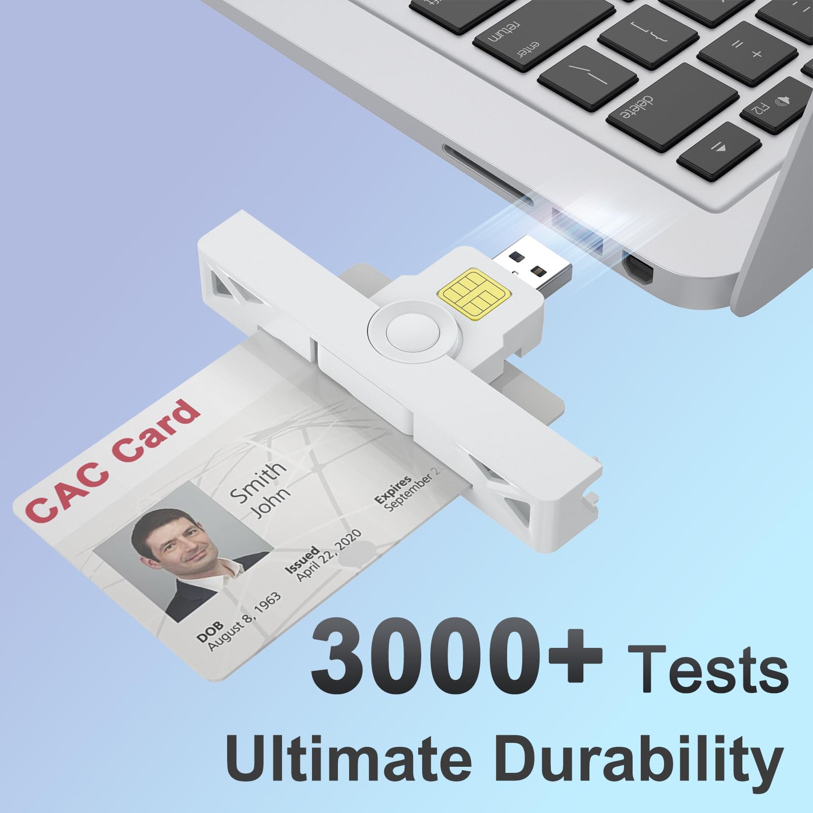 CAC Card Reader, DOD Military USB Common Access CAC Card Reader USB CAC Reader Smart Card Reader Compatible with Windows, Mac OS and Linux