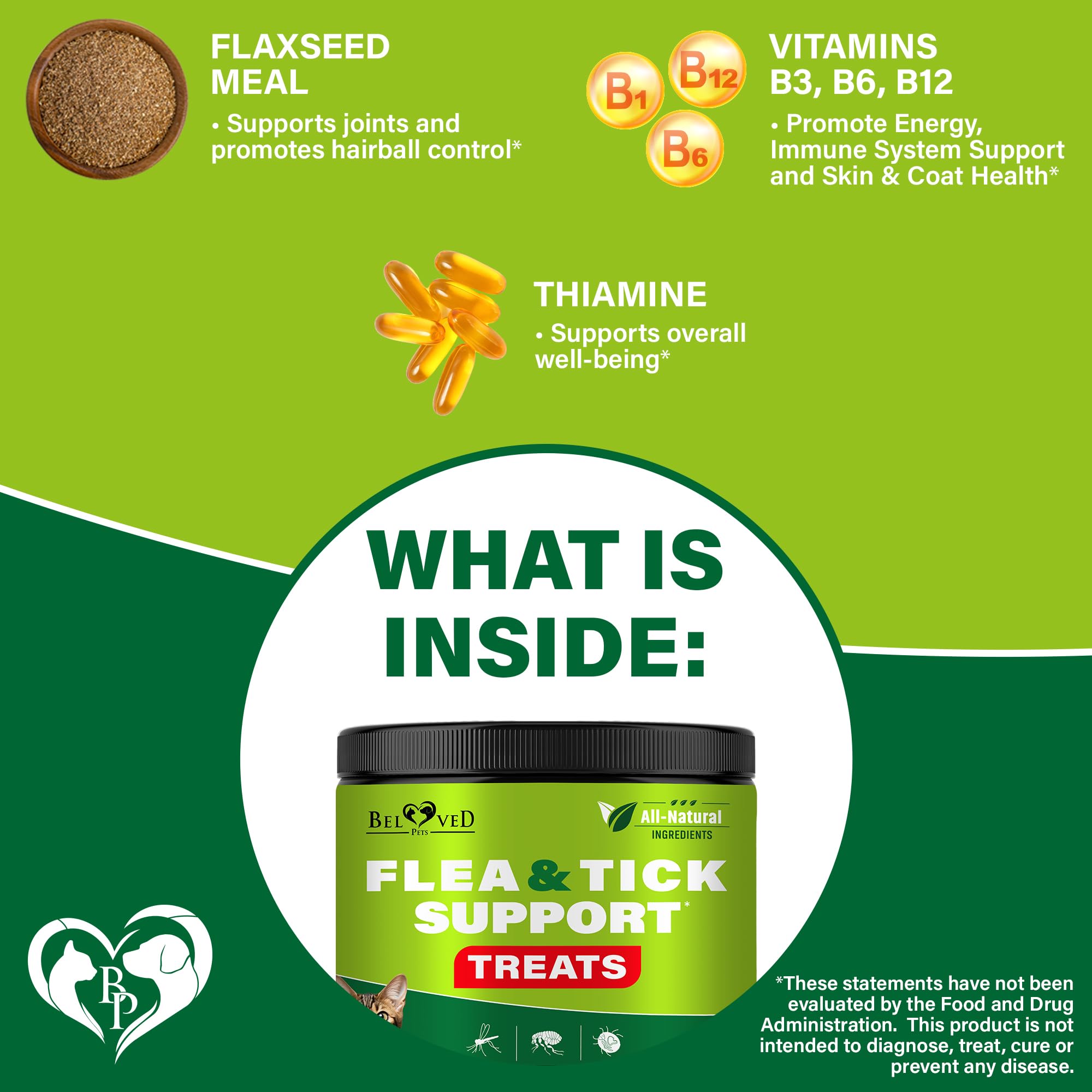 Flea and Tick Prevention Chewable Pills for Cats - Revolution Oral Flea Treatment for Pets - Pest Control & Natural Defense - Chewables Small Tablets Made in USA (Salmon Fish (for Cats))