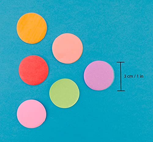 La Sol Imports Round Pastel Tissue Confetti Circle Dots Rainbow Confetti for Party Table Wedding Celebrations Multicolor Biodegradable Paper Tissue 1 inch Circles 1.4 Oz 1.4 Ounce Pack of 1