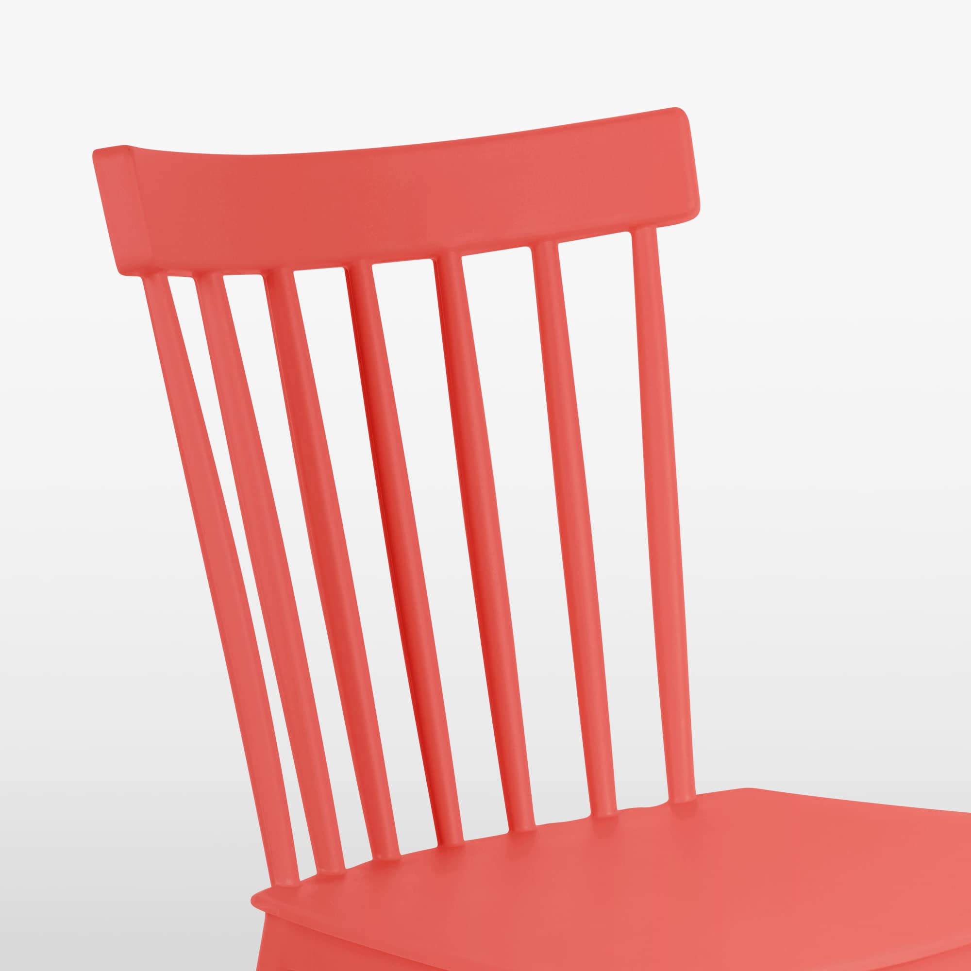 Simpol Home DSW Armless Modern Plastic Dining Chairs with Wood Legs for Living, Bedroom, Kitchen, Dining,Lounge Waiting Room, Restaurants, Cafes