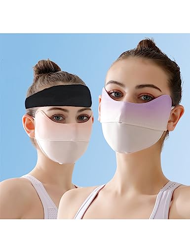 Yilisha uv face mask for sun protection reusable running breathable women golf mask fishing sports spf 50 sun mask