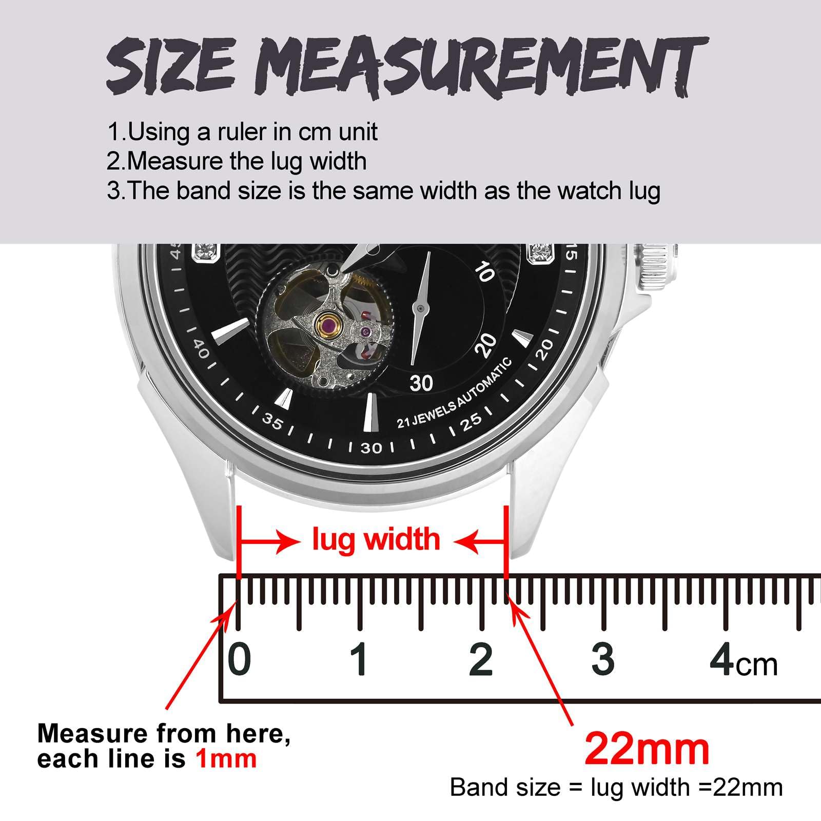 BISONSTRAP Men's Watch Bands, Hand-Stitched Leather Watch Straps, Quick Release, 20mm, Black with Silver Buckle