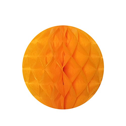 Wrapables 6" Set of 5 Tissue Honeycomb Ball Party Decorations for Weddings, Birthday Parties, Baby Showers, and Nursery Décor, Orange
