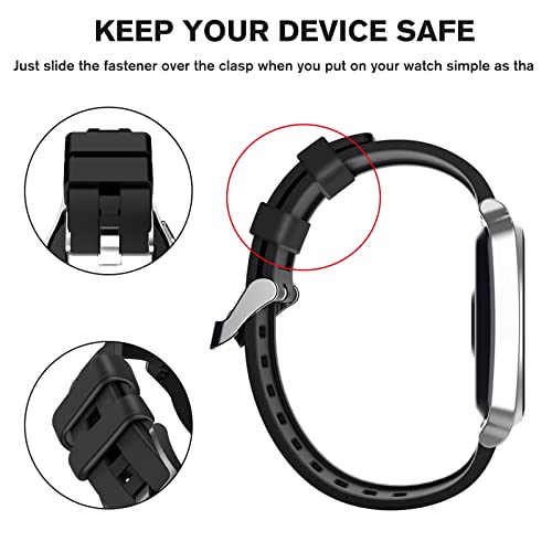 cobee Silicone Watch Strap Loops, 10 Pcs Watch Strap Fastener Rings Replacement Watch Strap Band Keeper Loop Security Holder Retainer Ring Universal Fit Watchband Loops (Black, 20mm)