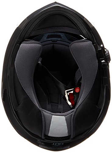 Torc T14B Bluetooth Integrated Mako Full Face Helmet with Flag Graphic (Flat Black, Large)