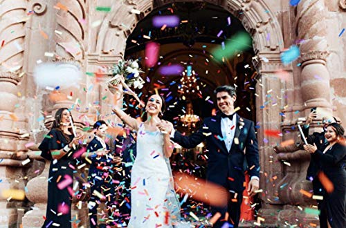 Battife 10Pack Confetti Wands, Colorful Confetti Shoot Poppers, Tissue Paper Confetti Flick Flutter Sticks for Wedding Celebrations, Anniversary, Birthday Parties, Multi-color 7.8 inch