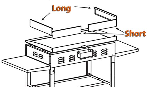 5016 Wind Screen for Blackstone 28" Table Top Griddle, Wind Guard for Blackstone 28" Grill and Other Similar Griddle, Wind Shield, Black