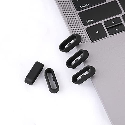 cobee Silicone Watch Strap Loops, 10 Pcs Watch Strap Fastener Rings Replacement Watch Strap Band Keeper Loop Security Holder Retainer Ring Universal Fit Watchband Loops (Black, 20mm)