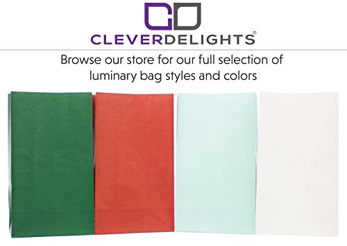 CleverDelights White Luminary Bags - 100 Count - Sunburst Design - Wedding Party Christmas Holiday Luminaria