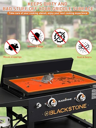 VCBOR Silicone Griddle Mat for 28" Blackstone Griddle, Blackstone Grill Accessories Cover, Upgraded Food Grade Silicone Mat, Waterproof & Rip-Proof, Protect Griddle from Rusting, Rodent, Insect, Dust