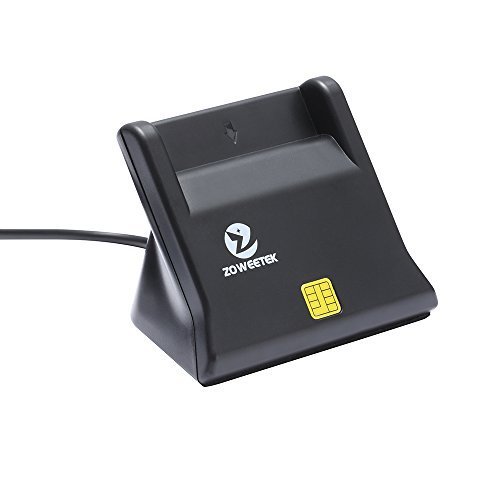 ZOWEETEK CAC Reader, CAC Card Reader Military, DOD Military USB Common Access CAC Smart Card Reader, Compatible with Windows, Mac OS and Linux