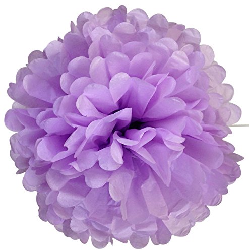 Amscan Round Fluffy Tissue Hanging Decoration, One Size, Lilac
