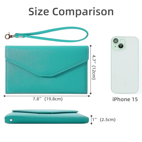 ZOPPEN Passport Holder Women Travel Wallet Rfid Blocking Passport Cover Document Organizer Strap Ver.5, #25 Emerald Green