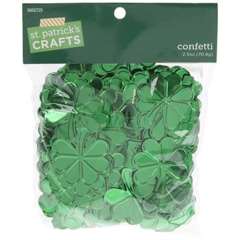 Shimmering Shamrock Confetti for St. Patrick's Day - Party Decor, Accent, and Embellishment - 2.5 Oz Bag