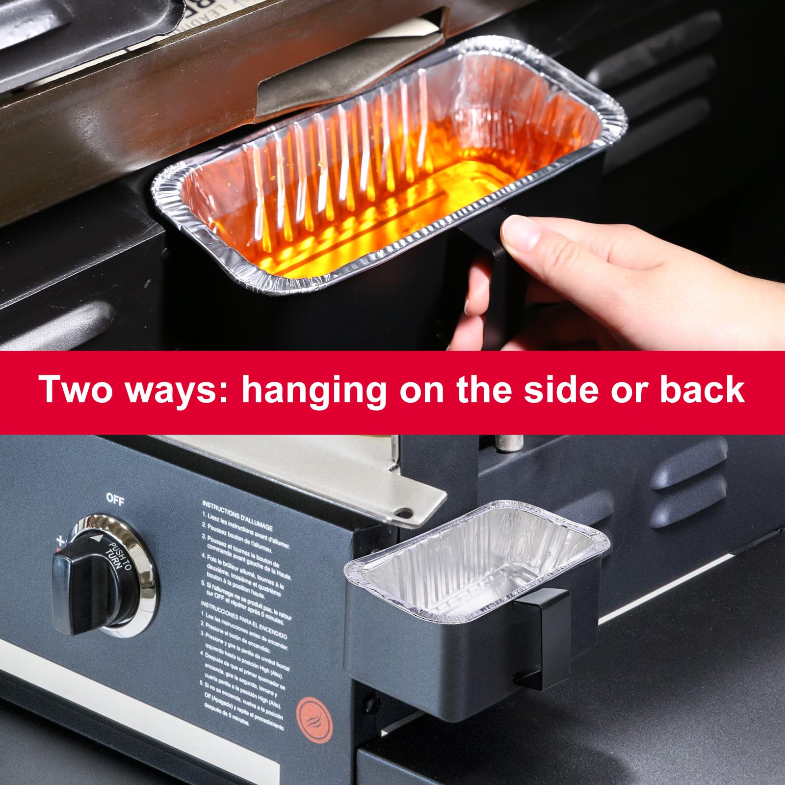 Uniflasy Griddle Grease Catcher Drip Cup with 𝟮𝟬𝗣𝗰 Grease Cup Liners for Blackstone 17, 22, 28, 30,36 inch, Grease Tray Cup Accessories for Blackstone Griddle, Drip Pans for Blackstone