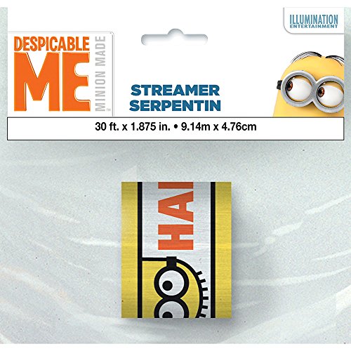 Birthday Crepe Paper Streamer - 30', Despicable Me, 1 Pc