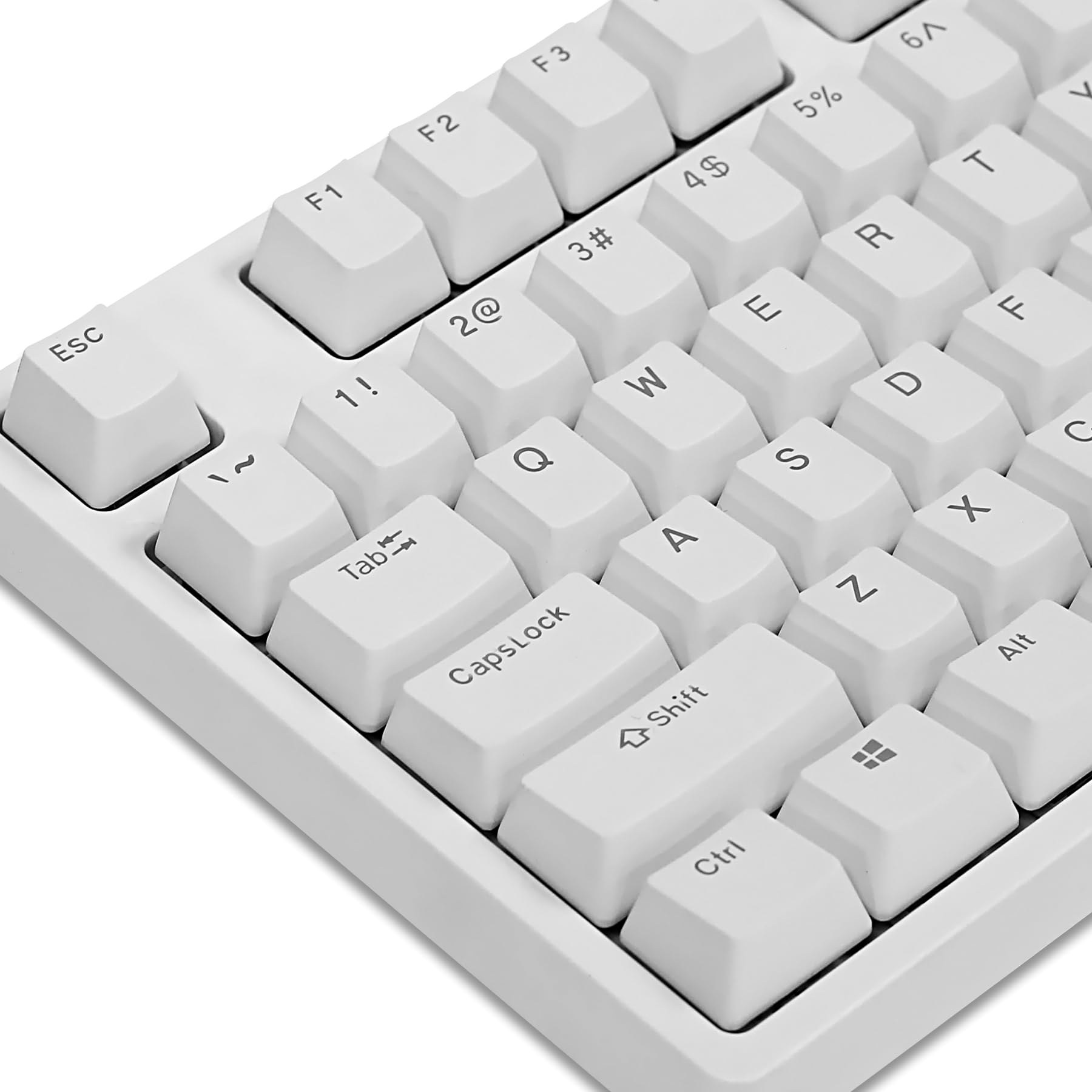 Happy Balls PBT Keycaps Backlit Cherry MX Keycap Set Doubleshot OEM Profile Key Caps for MX Switches Mechanical Keyboards (White Keyset)