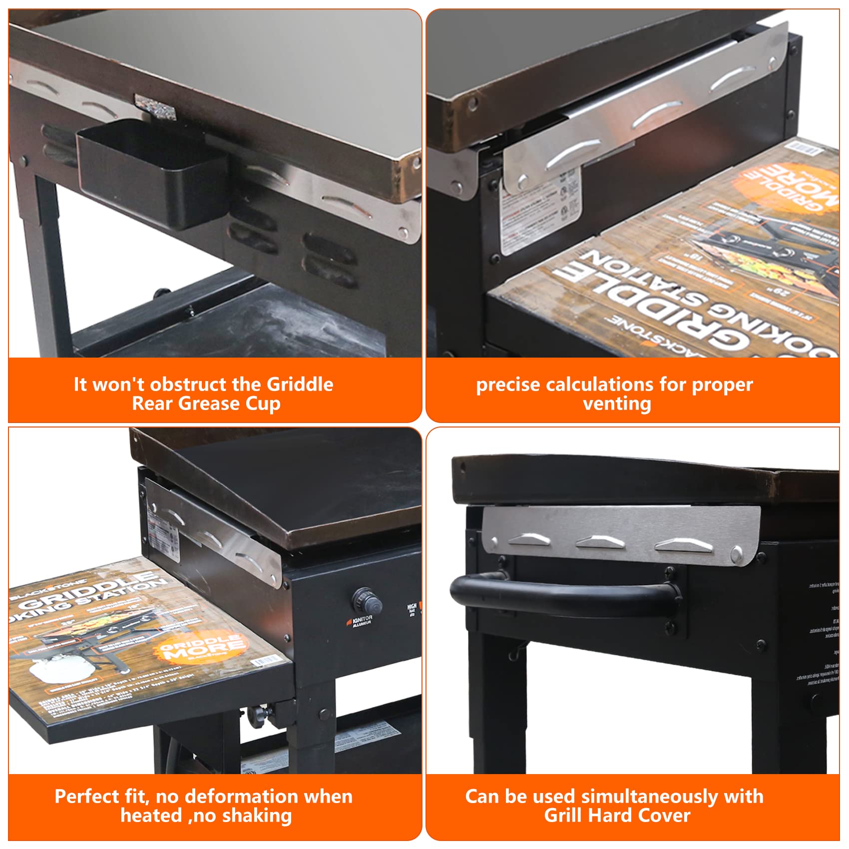 Wind Guards for Blackstone 28 Inch Griddle, Magnetic Blackstone Griddle Grill Accessories Fit with Side Shelf, Hood and Rear Grease Cup, Heat Shield for Side Table,Hold Heat, Save Gas and No Dropping