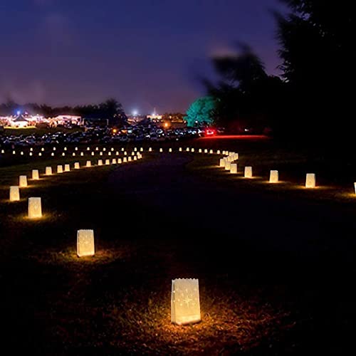 Homemory Value Set - 50 Luminary Bags & 48 Battery Tea Lights, Ideal for Christmas Decor