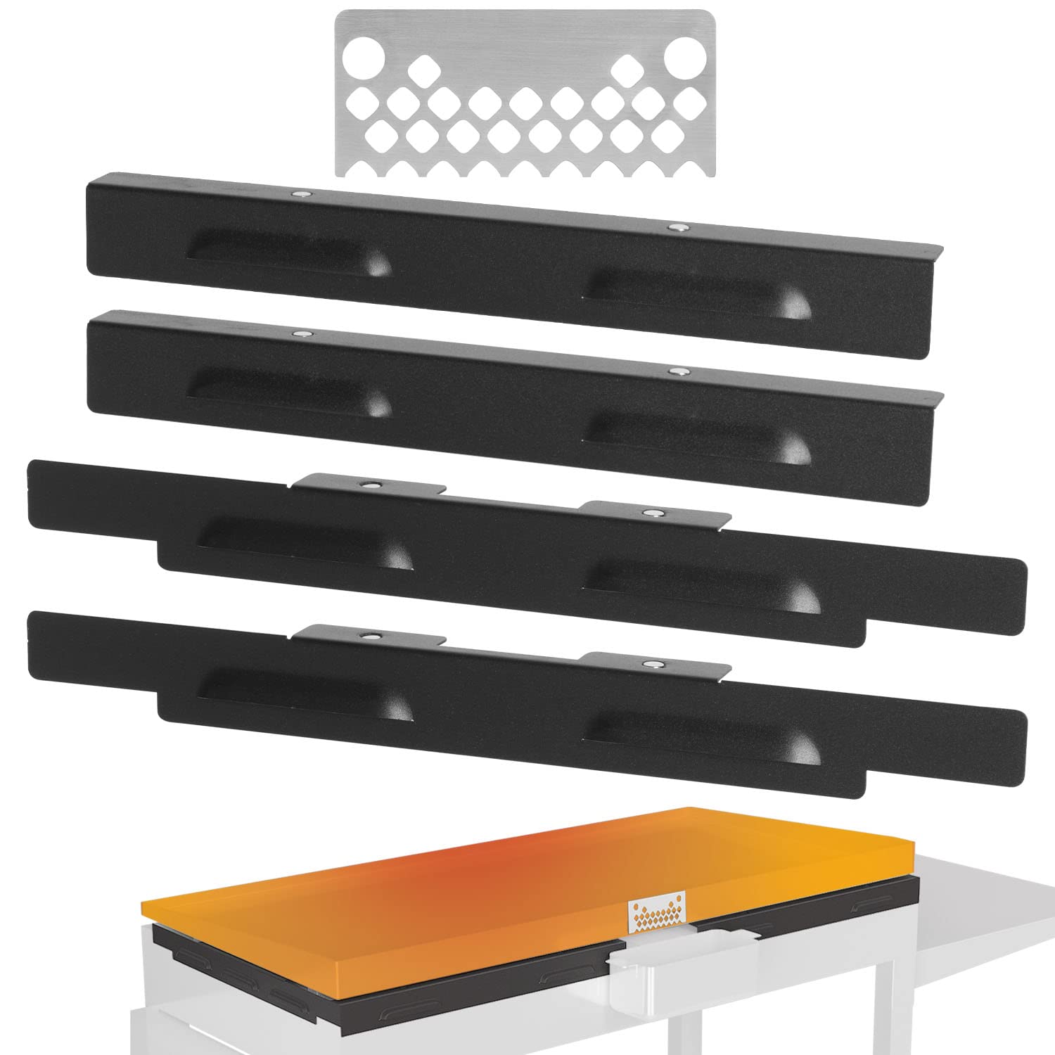Wind Guard and Food Mesh Screen for Blackstone 28 Inch Griddle, Magnetic Wind Screen for Blackstone 28" Flat Top Gas Grill, Heat Shield/Grease Cup Filter for Blackstone with Rear Grease Cup