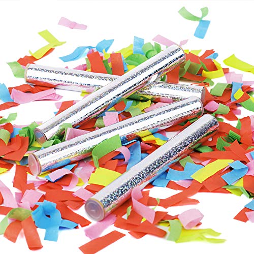 20Pack Colorful Confetti Wands Tissue Paper Flick Flutter Sticks for Wedding Celebrations, Anniversary, Birthday Party, 7.8inch Confetti Popper