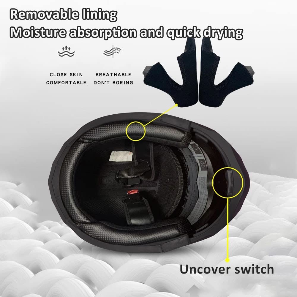HALYING Bluetooth Modular Motorcycle Helmet DOT/ECE Approved Full Face Flip up Anti-Fog Double Visor Helmet Built-in Dual Speaker with Microphone for Adult Men and Women