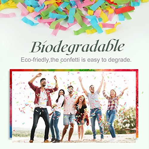 20Pack Colorful Confetti Wands Tissue Paper Flick Flutter Sticks for Wedding Celebrations, Anniversary, Birthday Party, 7.8inch Confetti Popper