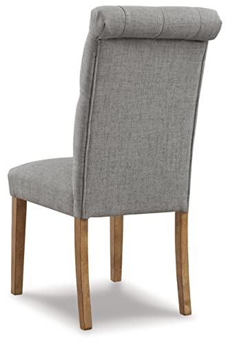 Signature Design by Ashley Harvina French Country 19" Tufted Upholstered Dining Chair, 2 Count, Gray