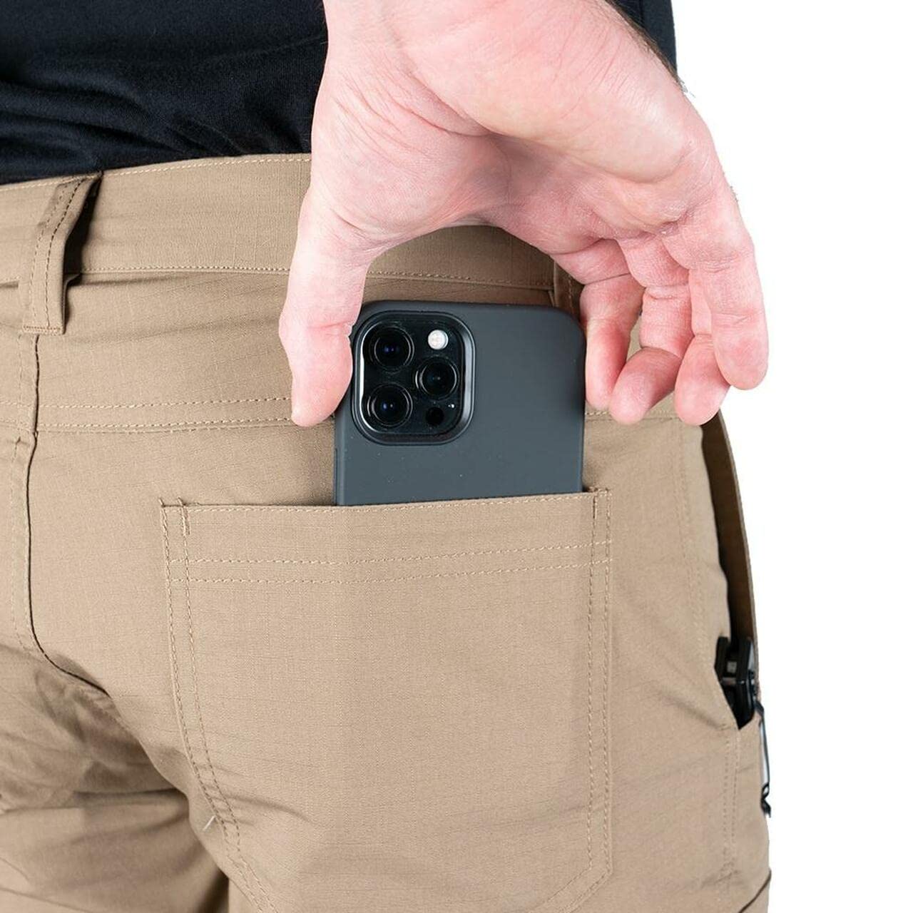 LAPG Men's Core Cargo Tactical Pants, Stretch Waistband, Lightweight & Durable Ripstop CCW Cargo Pants for Men, Charcoal, Size 36 x 34