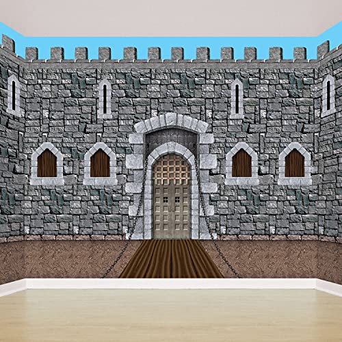 Beistle Printed Castle Door and Window Props, 16" to 5' 4", 9 Pieces In Package