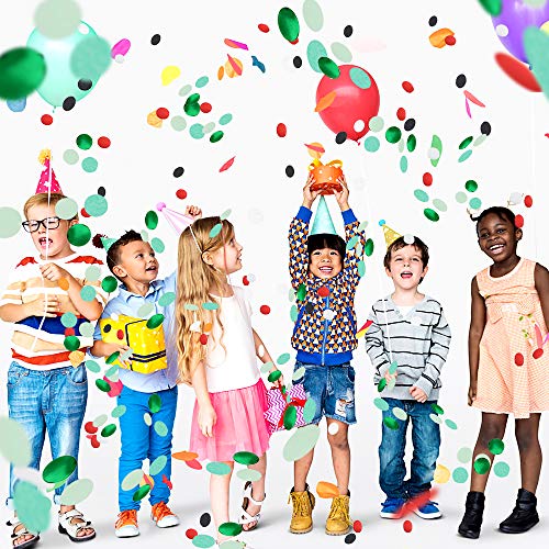 VCOSTORE Tissue Paper Confetti Circles - Round Confetti Dots,Large Table Confetti for Wedding Birthday Party Decoration and Gift Box decoration, 5000 pieces -Green Confetti