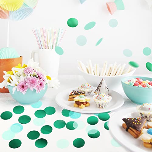 VCOSTORE Tissue Paper Confetti Circles - Round Confetti Dots,Large Table Confetti for Wedding Birthday Party Decoration and Gift Box decoration, 5000 pieces -Green Confetti