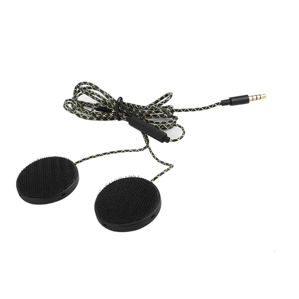 DEALPEAK Motorcycle Helmet Headset Headphone Speakers Noise Reduction Support Hands-Free Calling for Smartphone, MP3, Computer